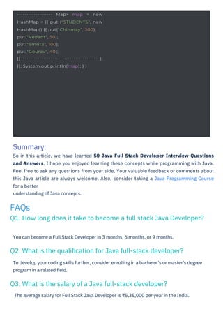 Java Full Stack Developer Interview Questions PDF By ScholarHat | PDF