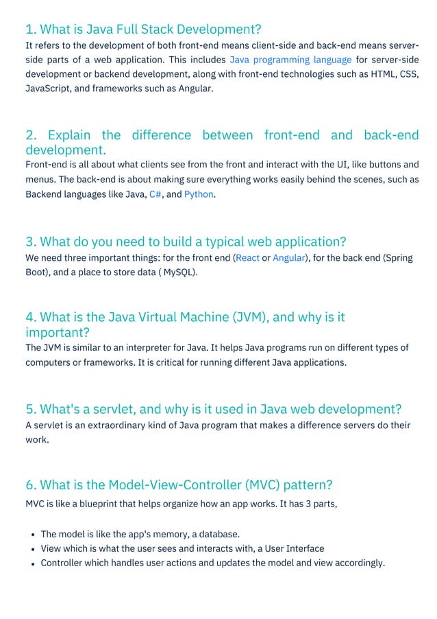 Java Full Stack Developer Interview Questions PDF By ScholarHat | PDF ...