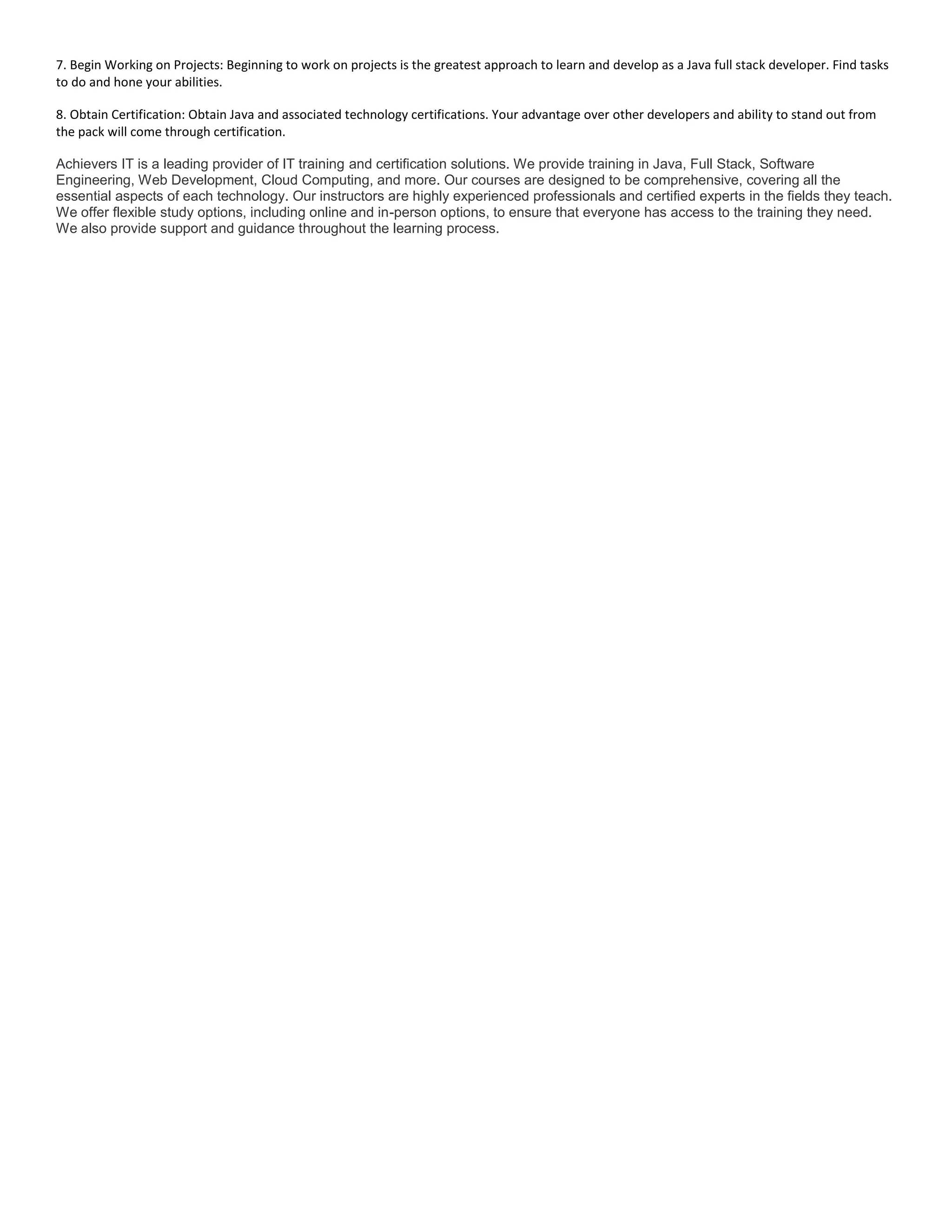 Java Full Stack Development Content Pdf 