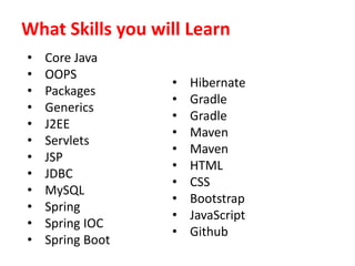 Java Full Stack Developer Course in Hyderabad | PPT