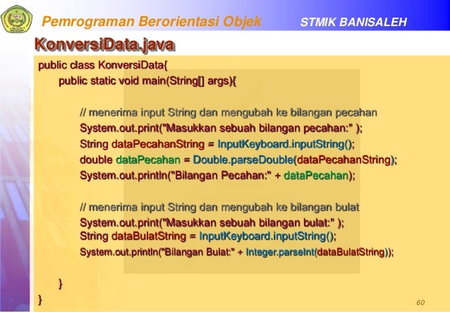 modul Java dasar fundamental (OOP)