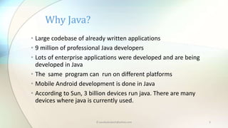 Java fundamentals | PPTX | Programming Languages | Computing