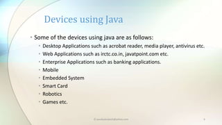 Java fundamentals | PPTX | Programming Languages | Computing