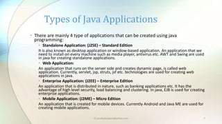 Java fundamentals | PPTX | Programming Languages | Computing