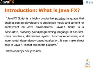 JavaFX introduction | ODP