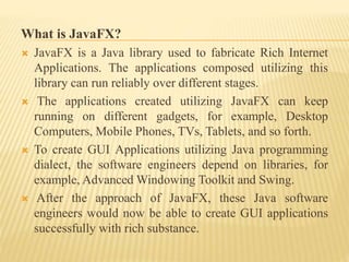 Java fx | PPT
