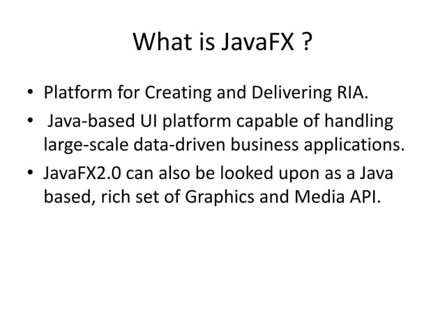 Java Fx An Introduction Ppt 