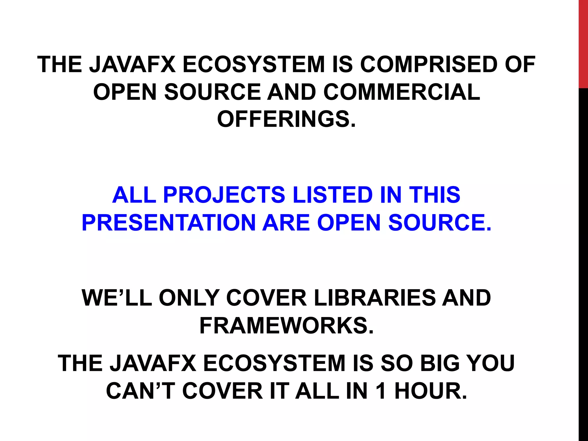 The JavaFX Ecosystem | PDF