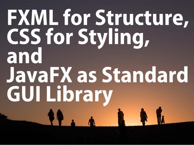 Fxml For Structure Css For Styling And Javafx As Standard Gui Library