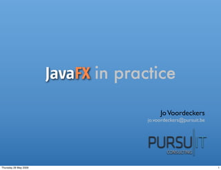 BeJUG JavaFx In Practice | PPT
