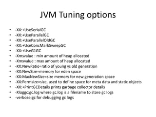 Java gc and JVM optimization | PPTX | Programming Languages | Computing