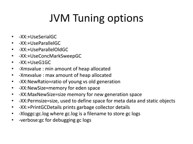 Java gc and JVM optimization | PPTX | Programming Languages | Computing
