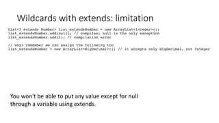 Java Generics wildcards | PDF