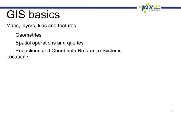 Mapping, GIS and geolocating data in Java @ JAX London | PPT
