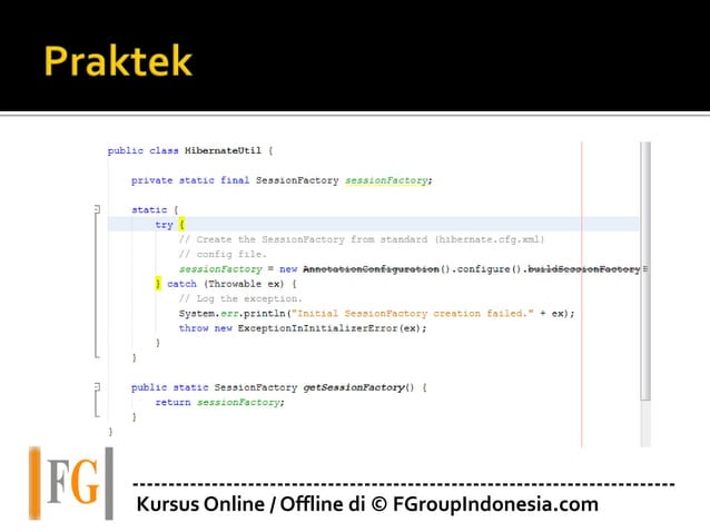 Modul Kelas Programming : Java Hibernate + JasperReport | PPTX