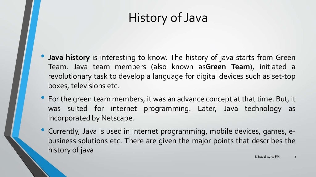 Java history 01