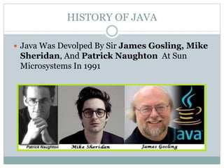 History Of JAVA | PPTX