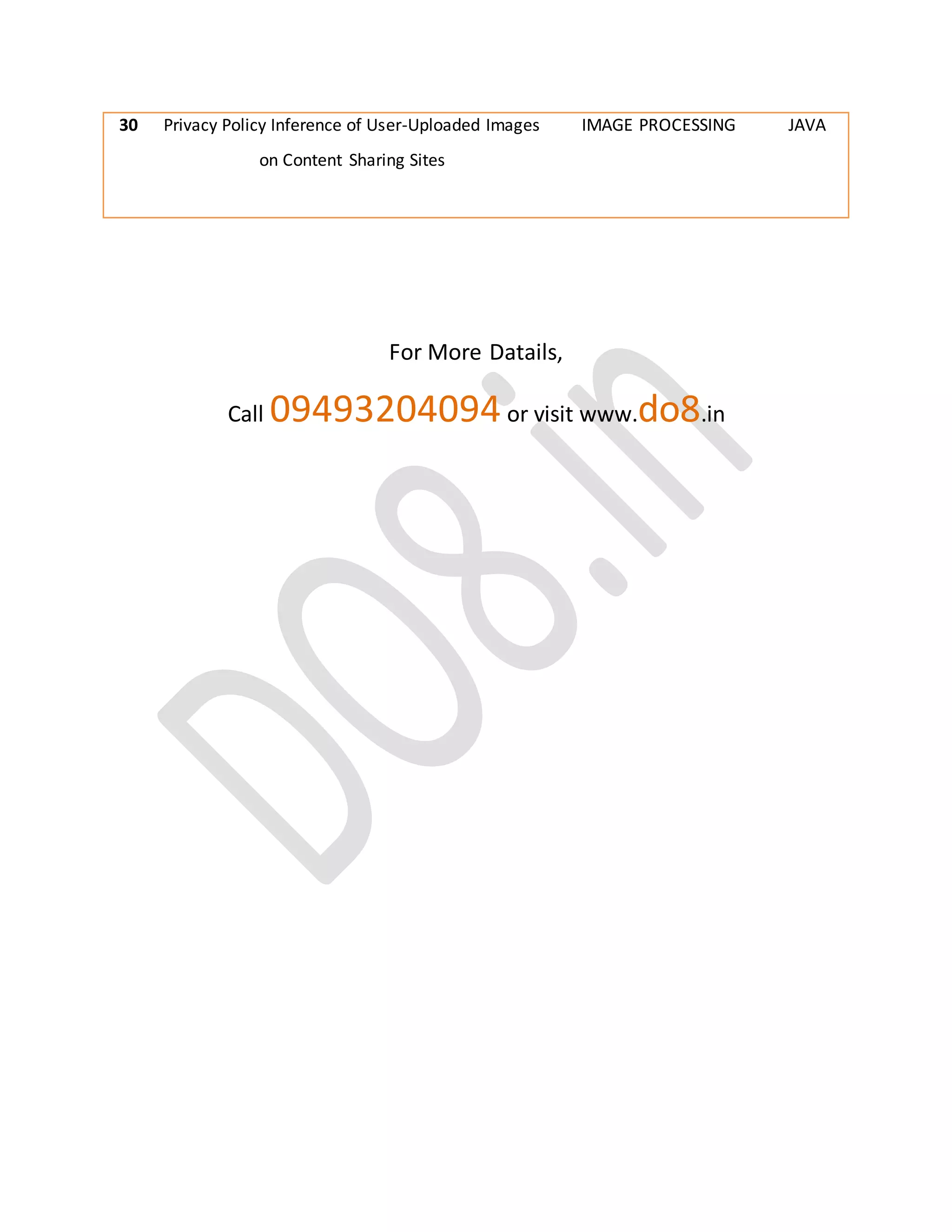 Java ieee 2015 16 projects from do8.in