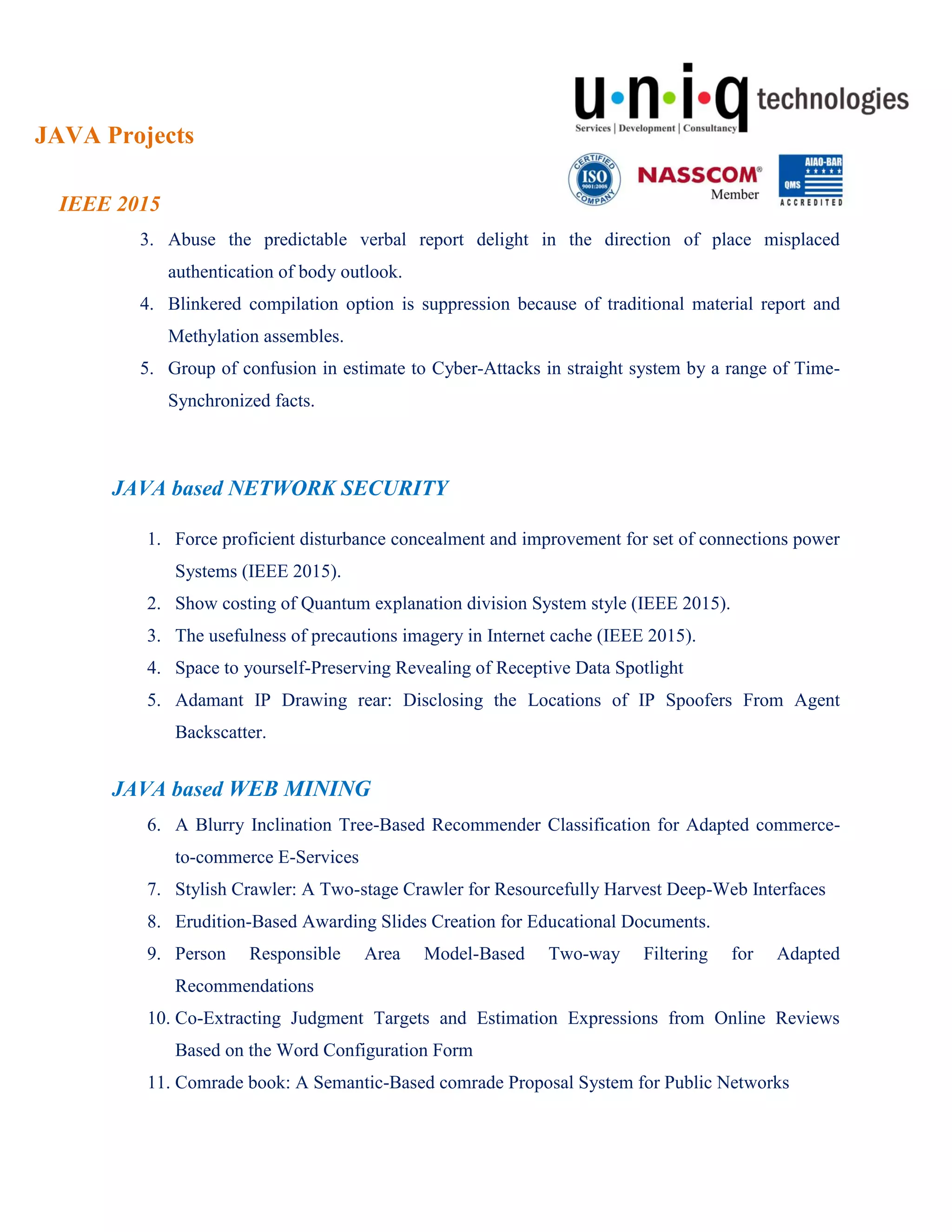 Java ieee 2015_project_list | PDF