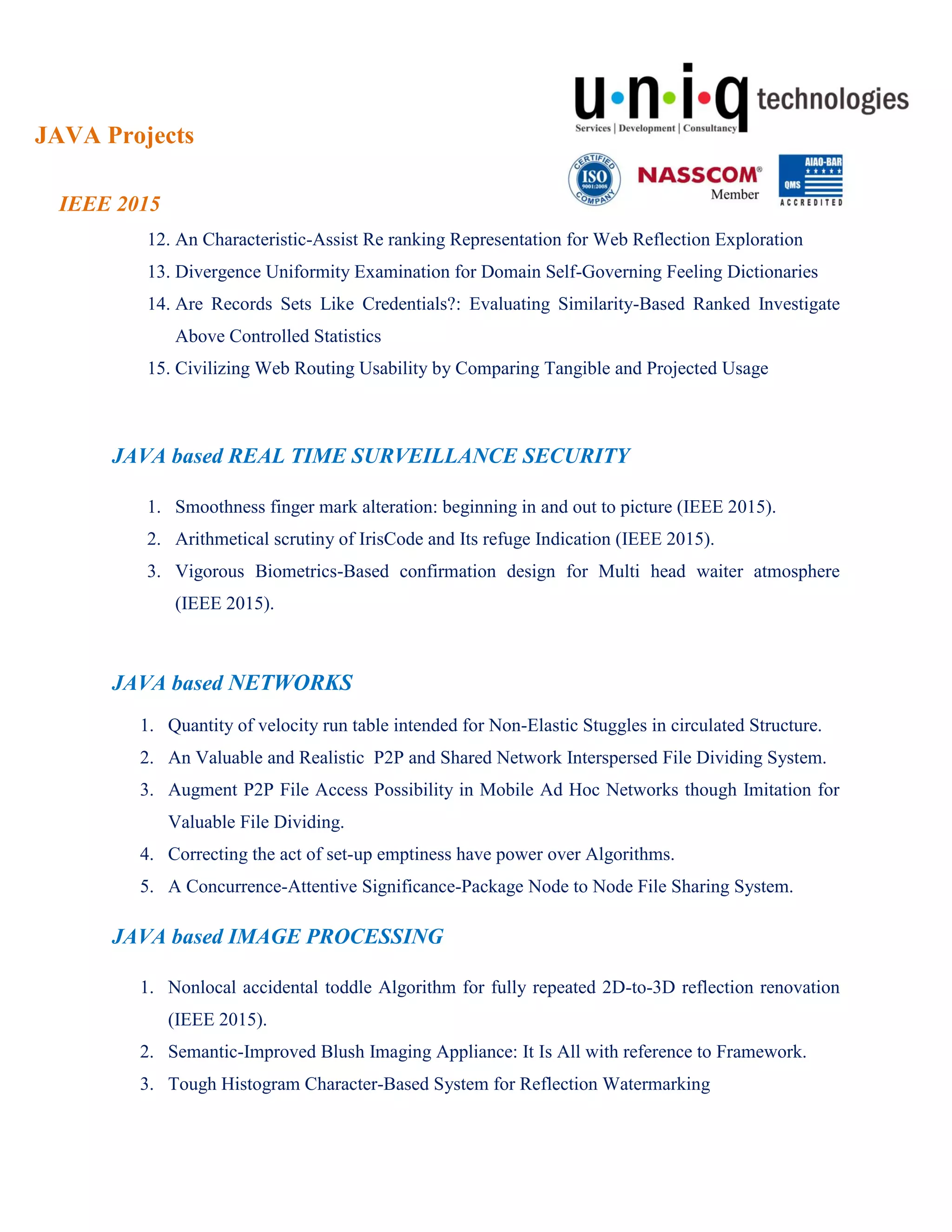 Java ieee 2015_project_list | PDF