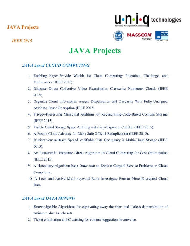 Java ieee 2015_project_list | PDF