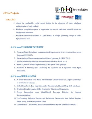 Java ieee 2015_project_list | PDF