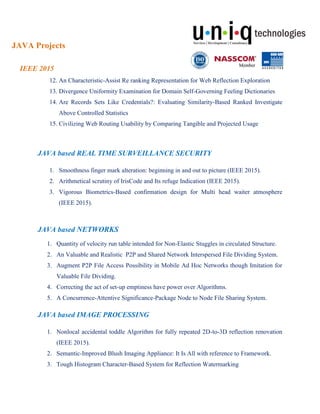 Java ieee 2015_project_list | PDF