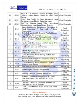ieee 2016 Java project list | PDF