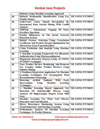 Java ieee 2020 21 projects list | DOCX | Computing | Technology & Computing