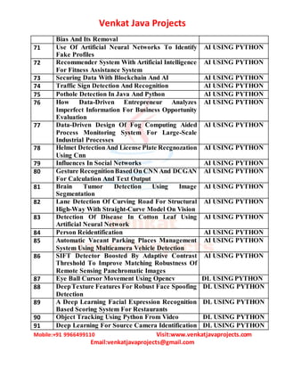 Java ieee 2020 21 projects list | PDF