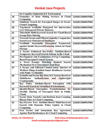 Java ieee 2020 21 projects list | PDF | Free Download