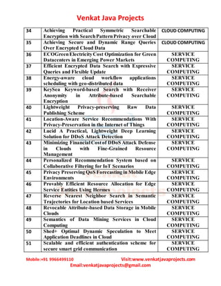 Java ieee 2020 21 projects list | PDF | Free Download