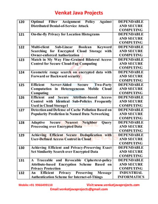 Java ieee 2020 21 projects list | PDF