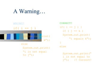 Java if and else | PPT