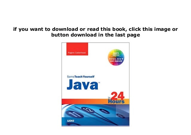 $REad_E-book$ library@@ Java in 24 Hours Sams Teach Yourself Covering ...