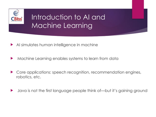 Java in AI and ML Applications | Powering Intelligent Solutions | PPT