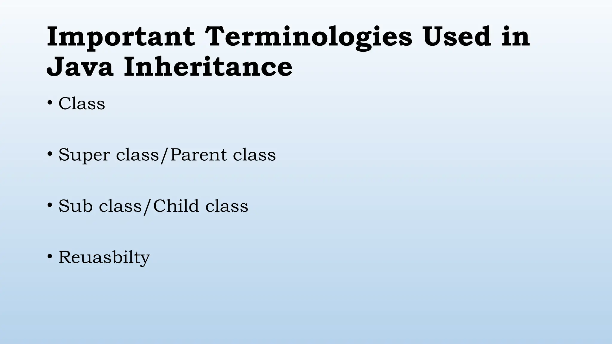 Java object oriented programming Inheritance.pptx Java object oriented programming Inheritance.pptx