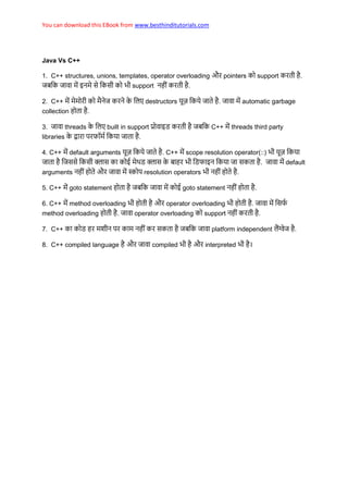 Learn java in hindi | PDF