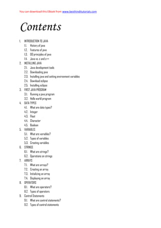 Learn java in hindi | PDF