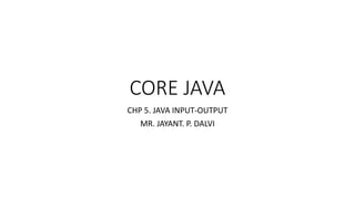 Java I/O | PPTX