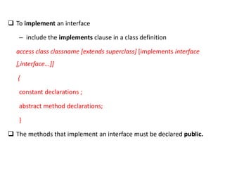 Java interface | PPTX