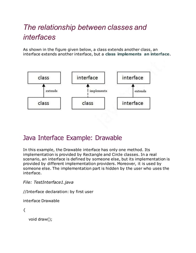 Java interface | DOCX