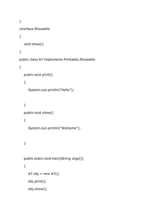 Java interface | DOCX