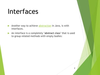 Java interfaces | PPT