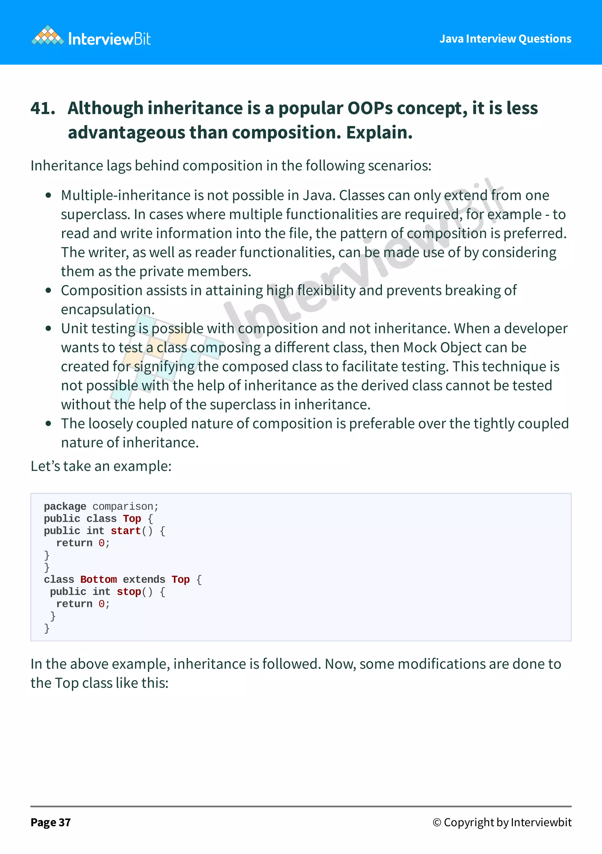 Java interview question | PDF
