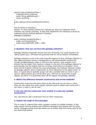 Java interview questions | PDF