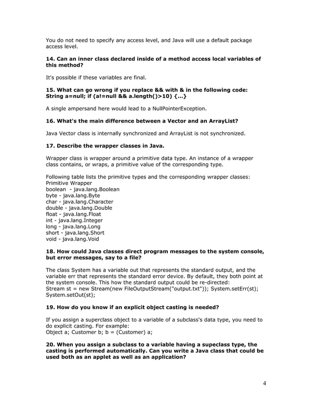 Java Interview Questions Pdf 
