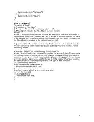 Java interview questions | PDF