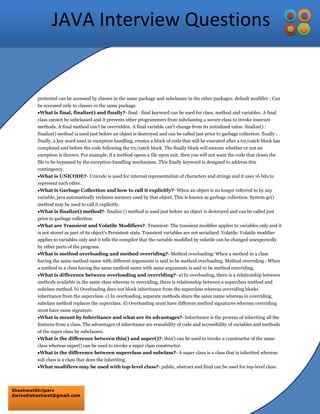 Java interview questions | PDF