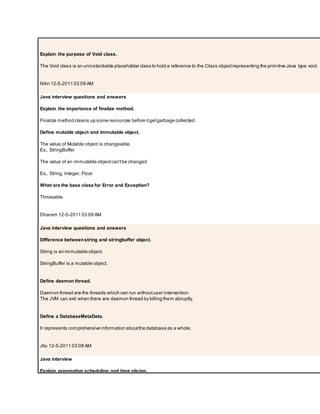 Java interview questions | PDF